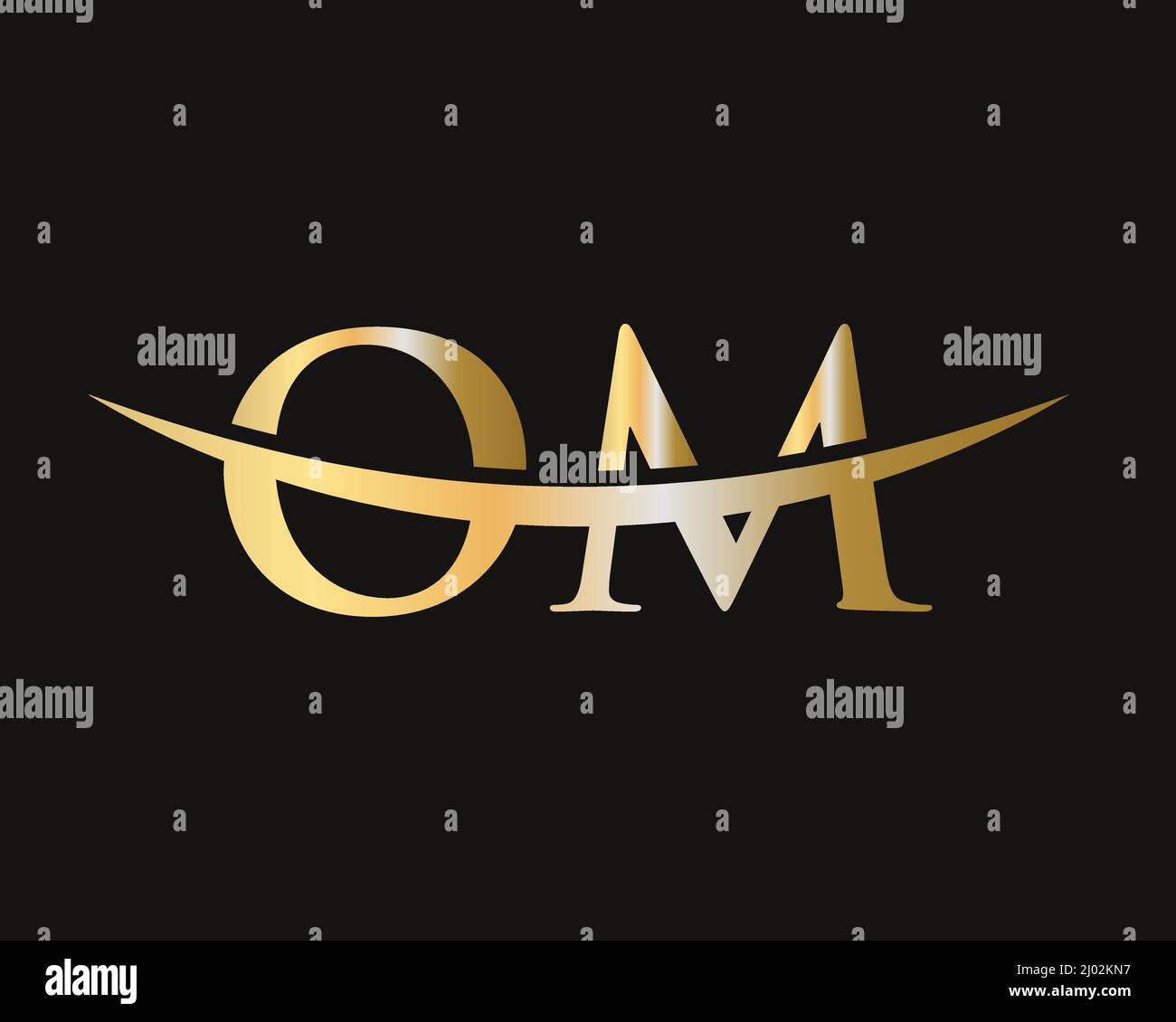 Initial Monogram Letter OM Logo Design Vector. OM Logo Design Template ...