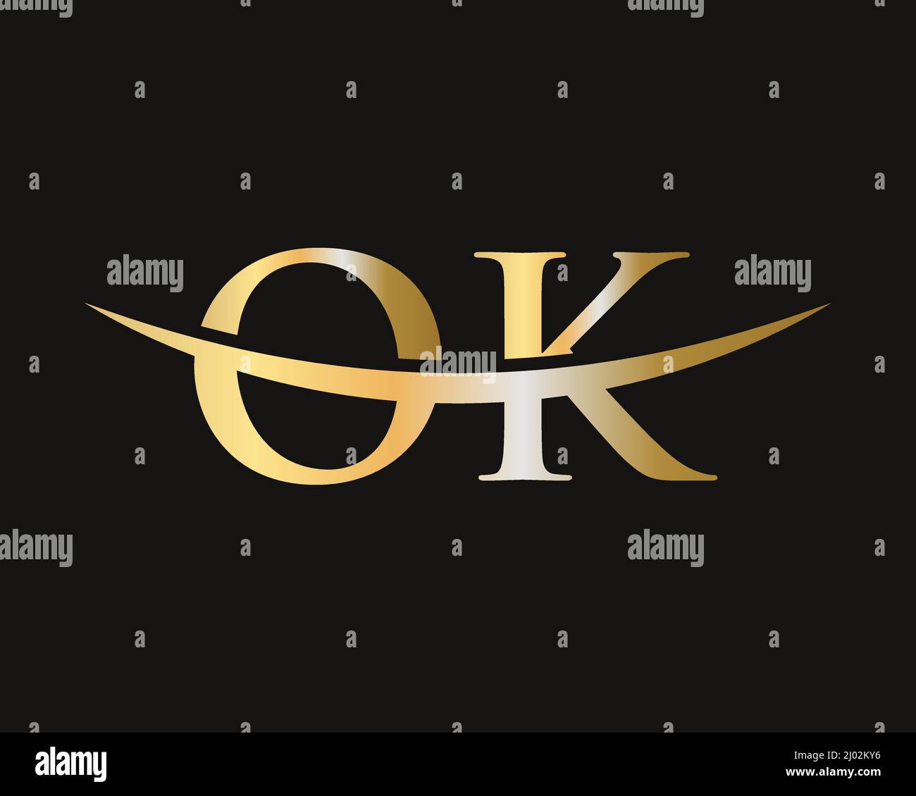 Initial Monogram Letter OK Logo Design Vector. OK Logo Design Template ...