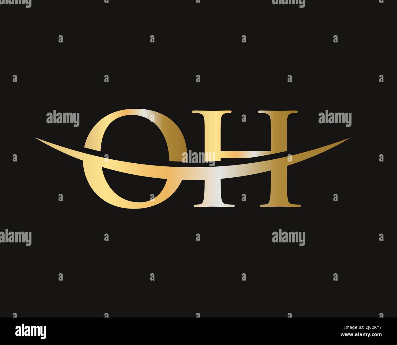 Initial Monogram Letter OH Logo Design Vector. OH Logo Design Template ...