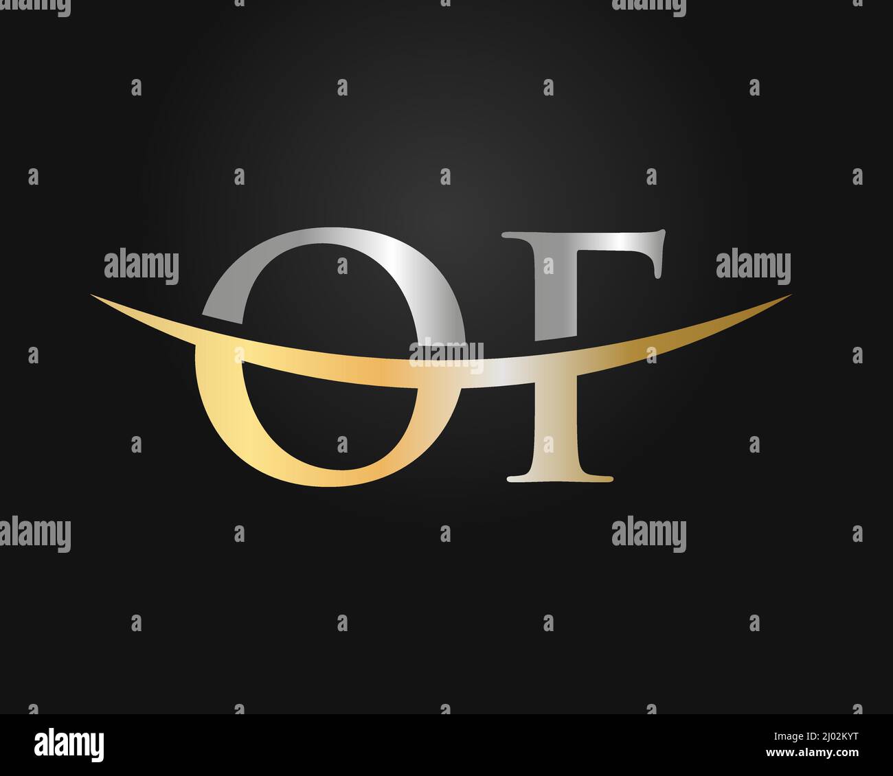 Initial Monogram Letter OF Logo Design Vector. OF Logo Design Template ...