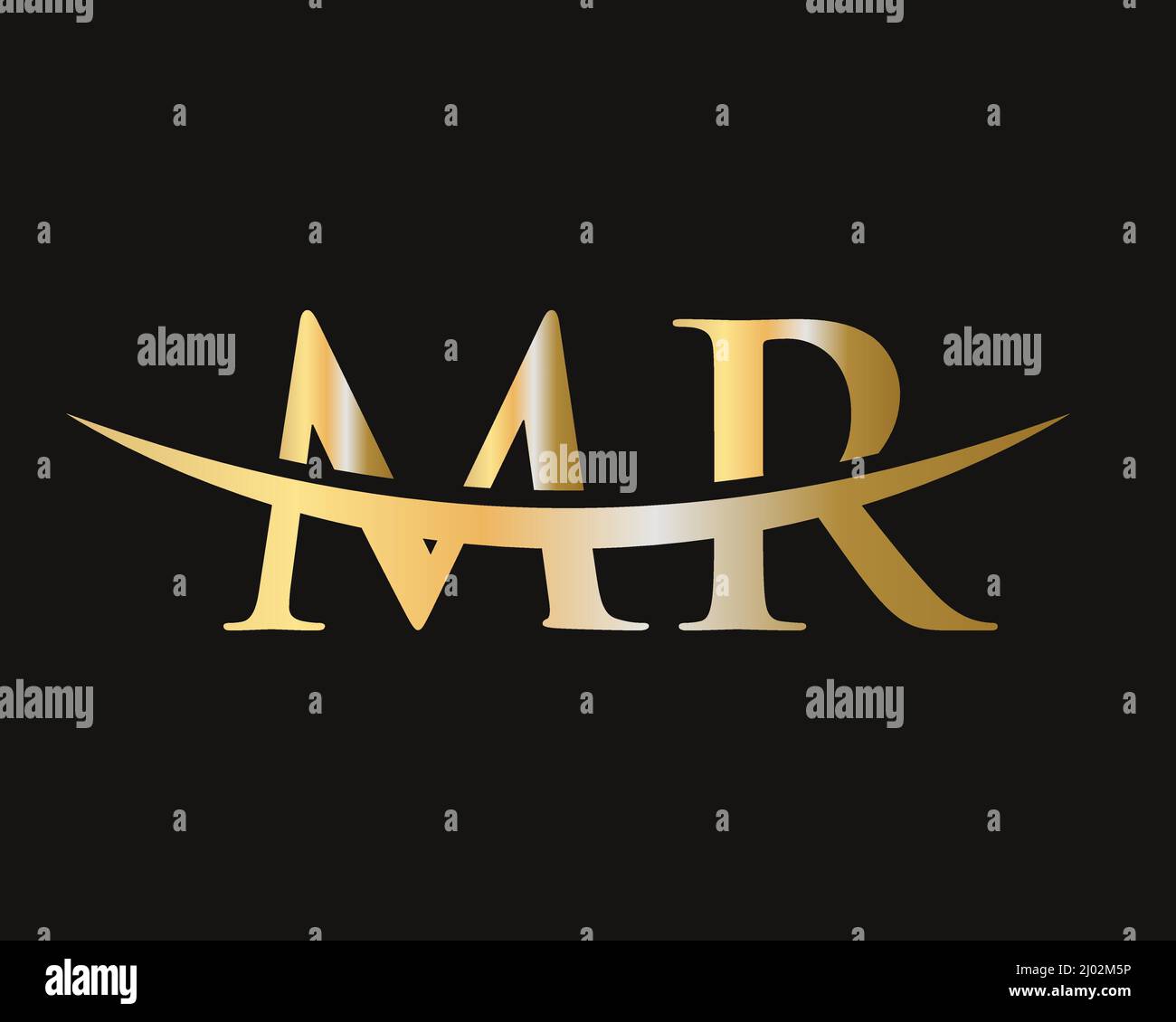 Initial Monogram Letter MR Logo Design Vector. MR Logo Design Template Stock Vector Image & Art ...