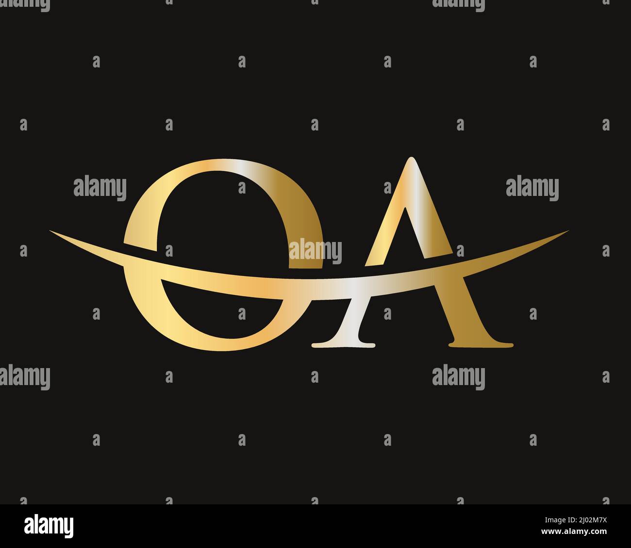 Initial Monogram Letter OA Logo Design Vector. OA Logo Design Template ...