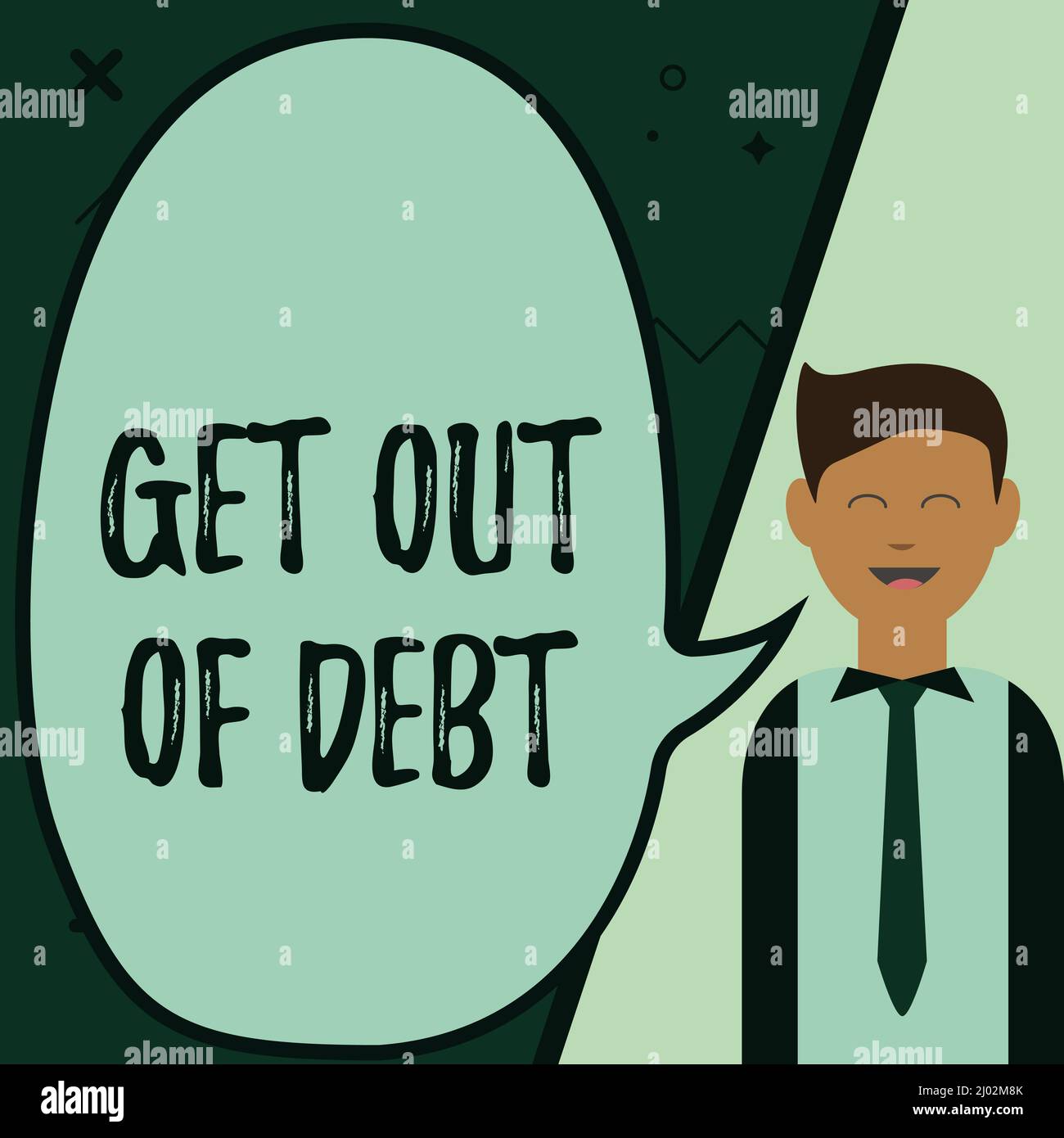 Hand writing sign Get Out Of Debt. Internet Concept No prospect of ...