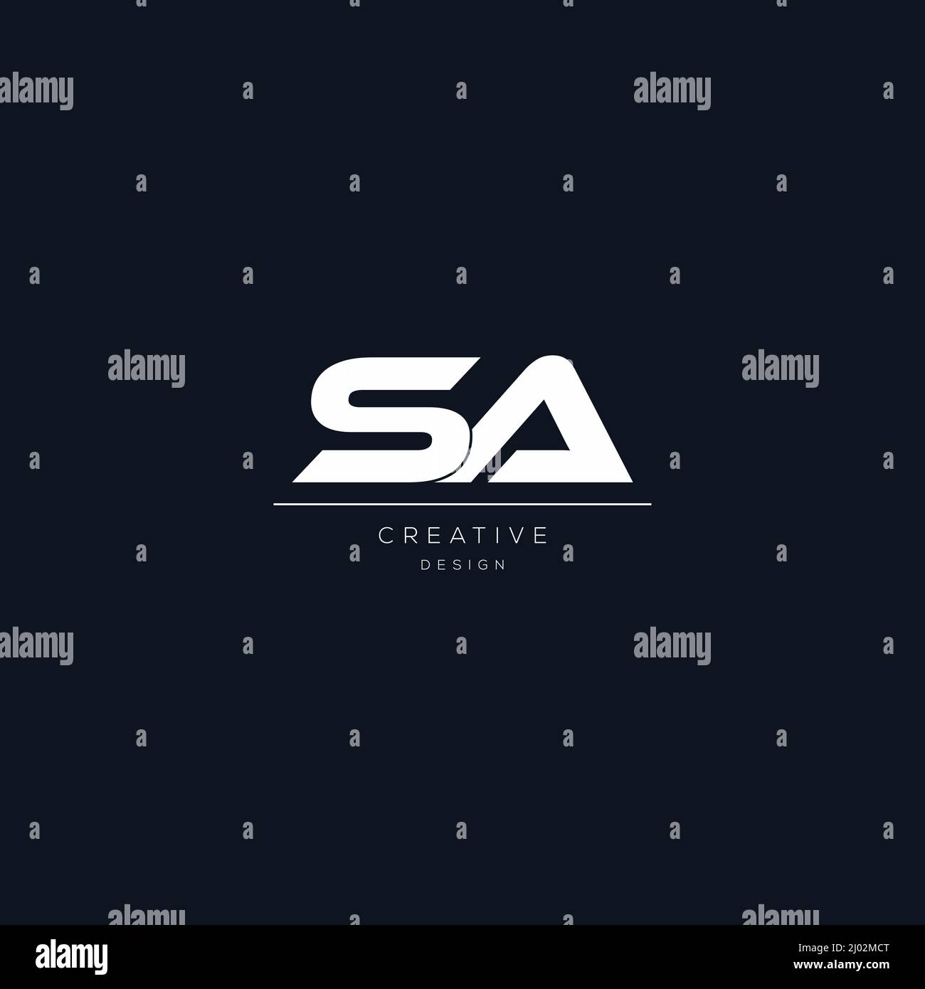 Letter SA logo icon design template elements Stock Vector Image & Art ...