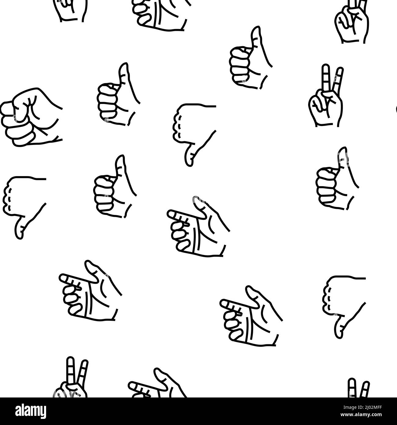 Hand Gesture And Gesticulate Vector Seamless Pattern Stock Vector Image & Art - Alamy