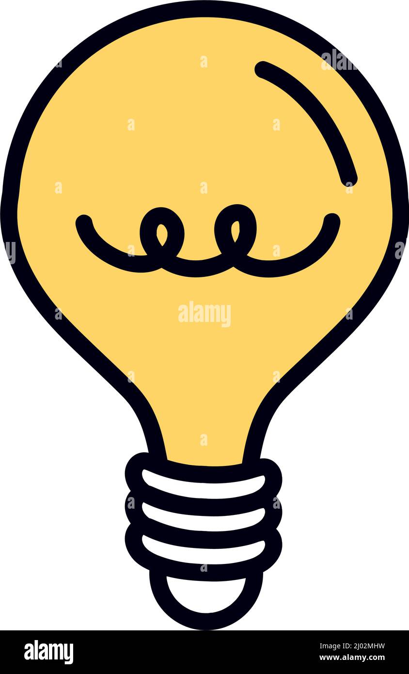 bulb light doddle style icon Stock Vector Image & Art - Alamy