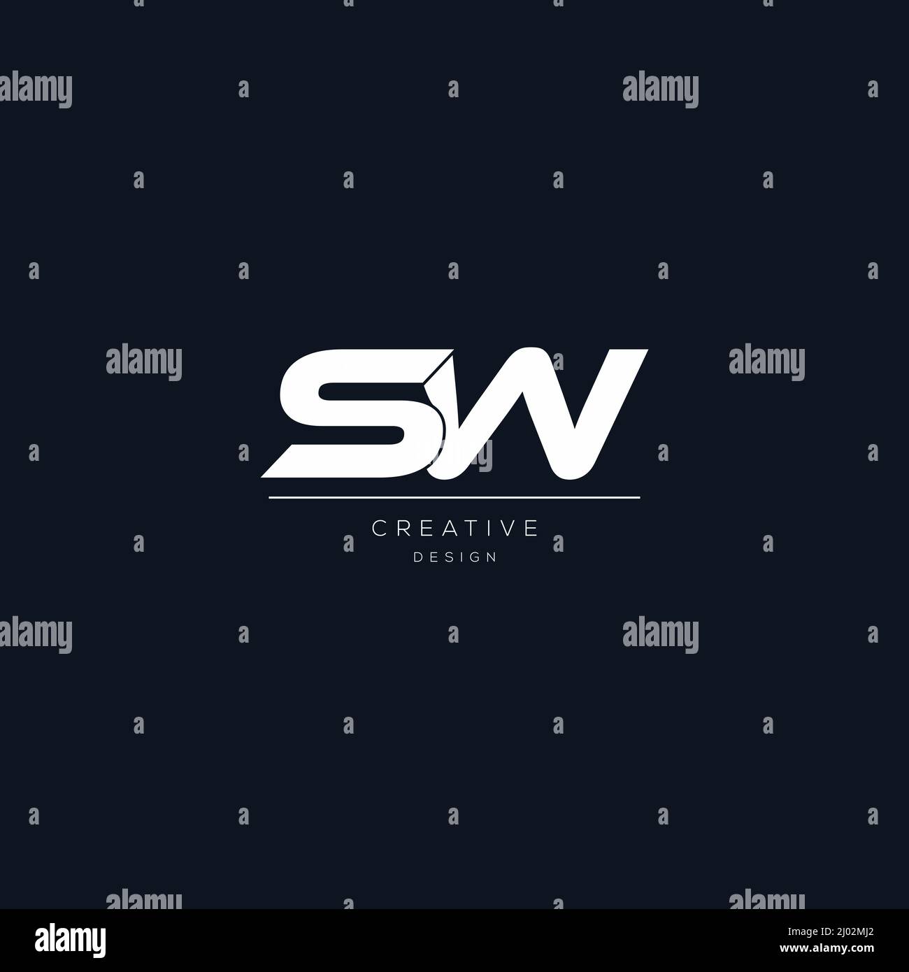 Letter SW logo icon design template elements Stock Vector Image & Art ...