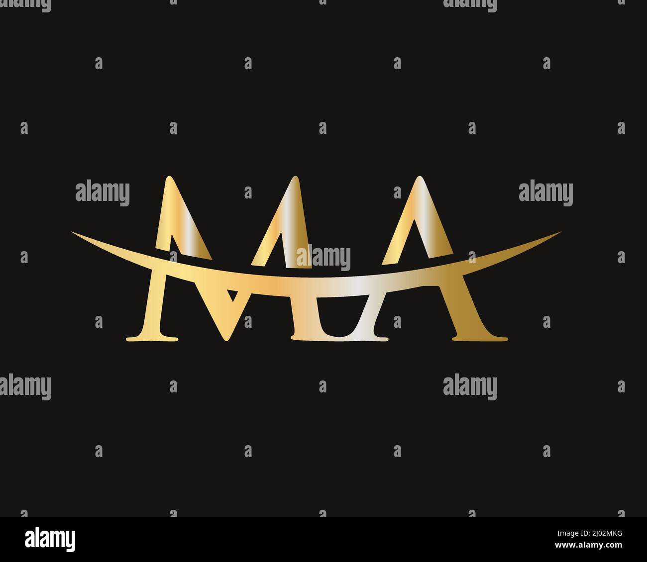 Initial Monogram Letter MA Logo Design Vector. MA Logo Design Template ...