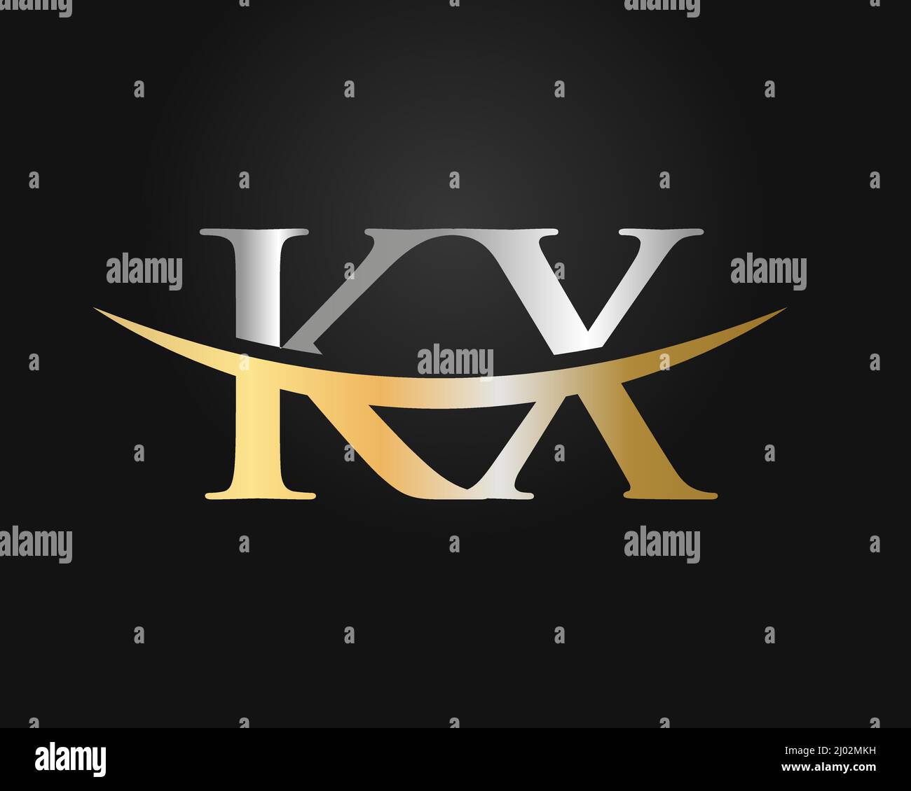 Initial Monogram Letter KX Logo Design Vector. KX Logo Design Template ...