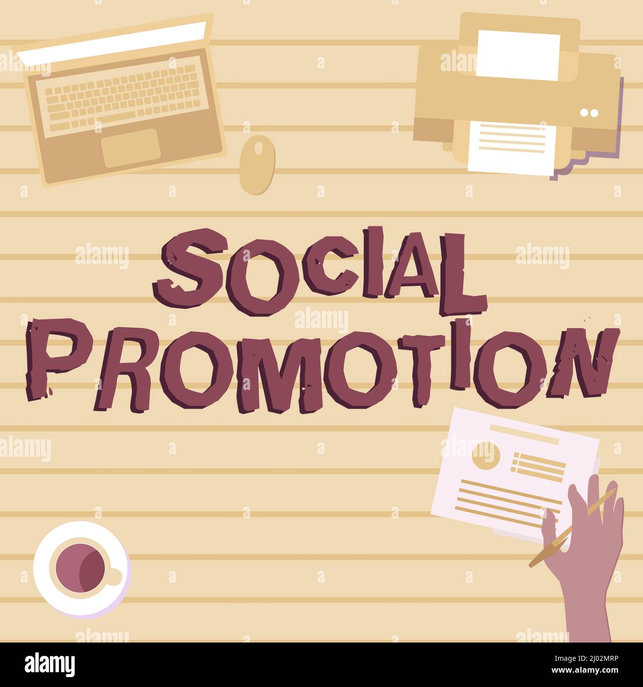 Sign displaying Social Promotion. Business showcase advancing students ...