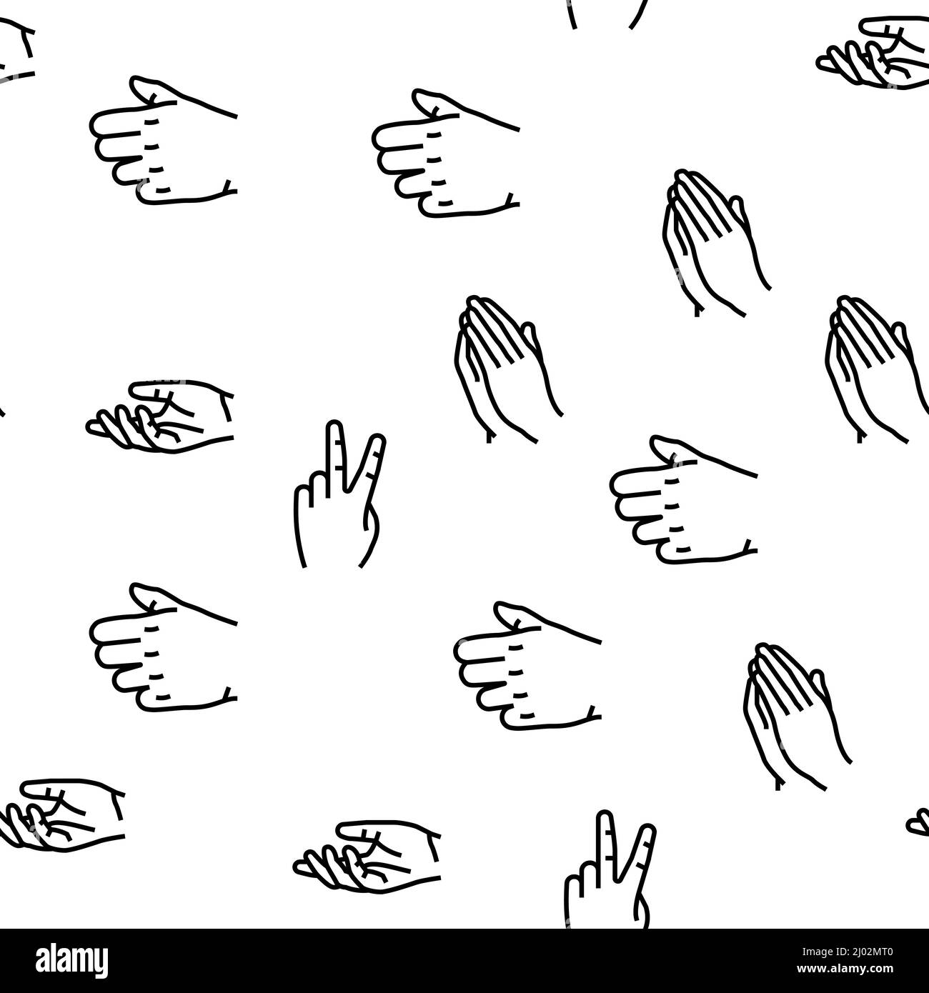 Hand Gesture And Gesticulate Vector Seamless Pattern Stock Vector Image & Art - Alamy