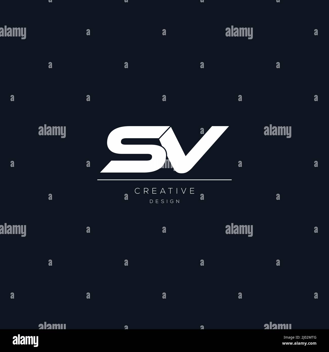 Letter SV logo icon design template elements Stock Vector Image & Art ...