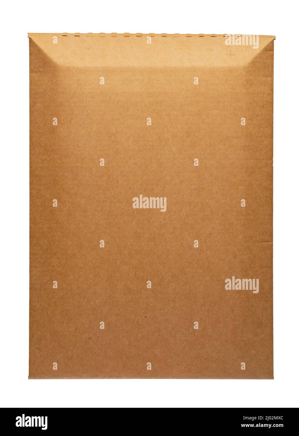 Brown envelope front and back isolated on white background. Letter top view Stock Photo - Alamy