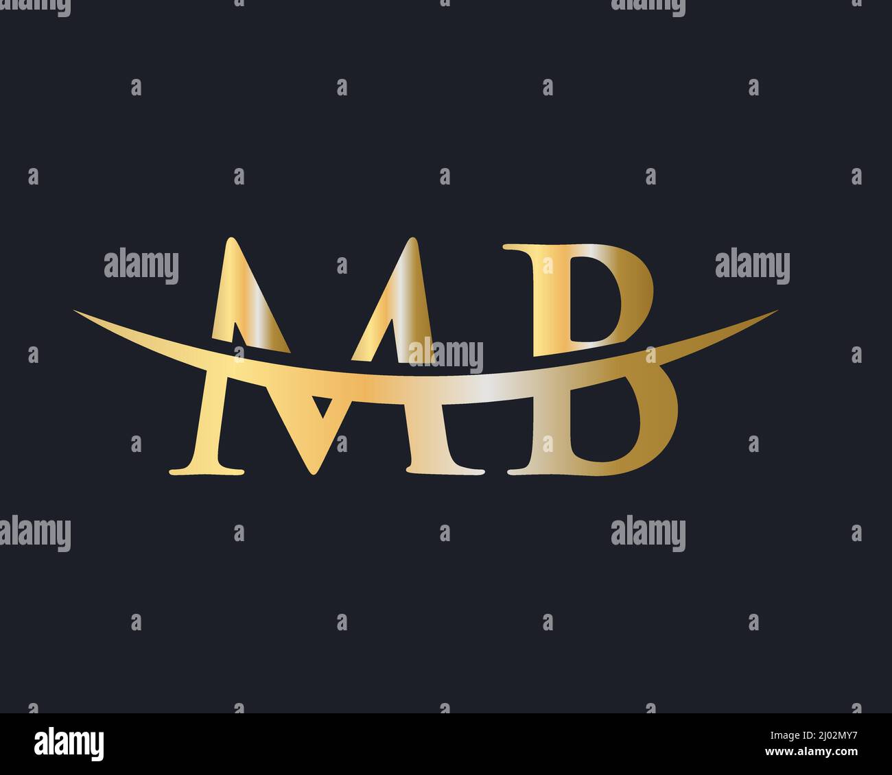 Initial Monogram Letter MB Logo Design Vector. MB Logo Design Template Stock Vector Image & Art ...