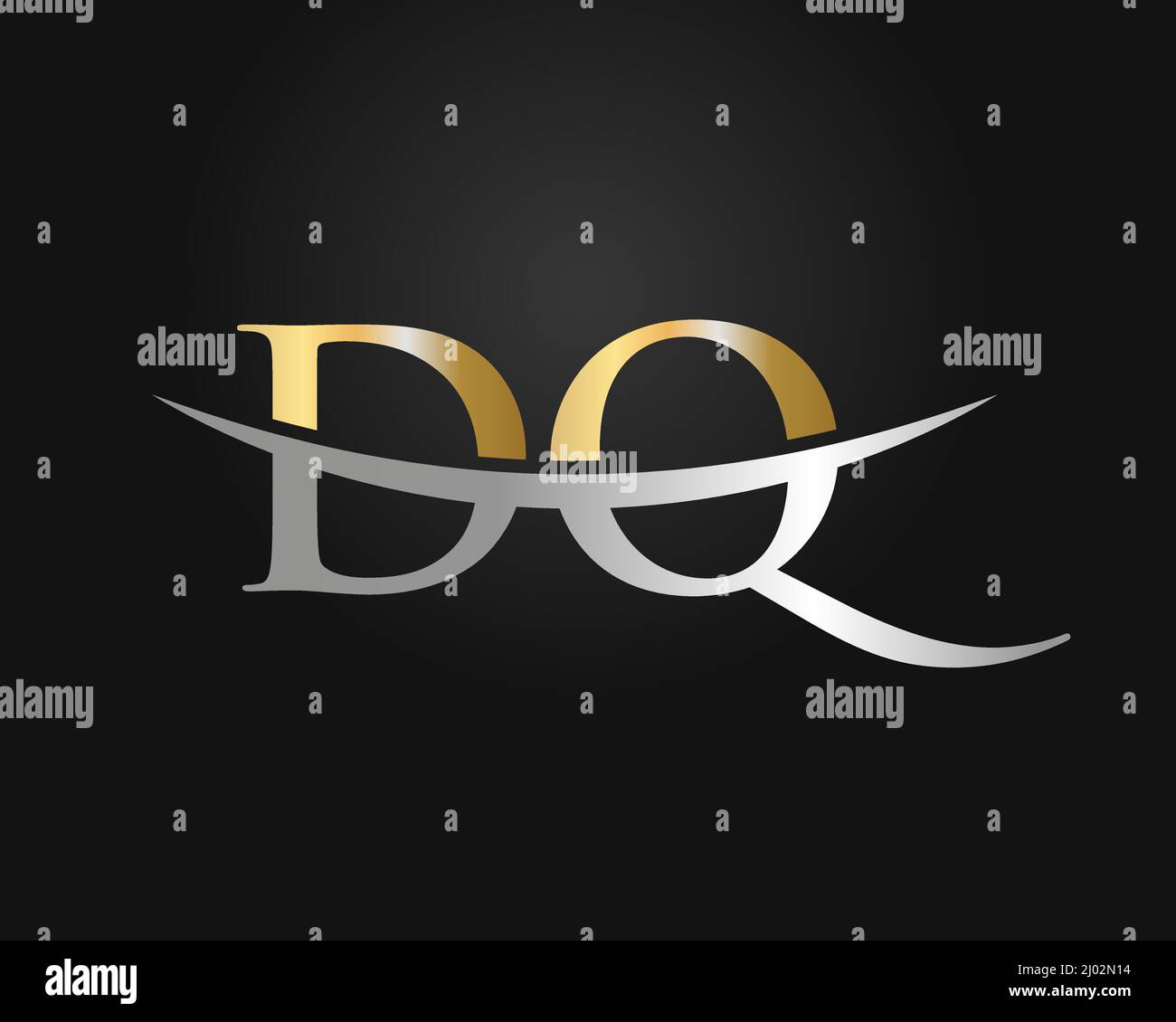 Initial Monogram Letter DQ Logo Design Vector. DQ Logo Design Template ...