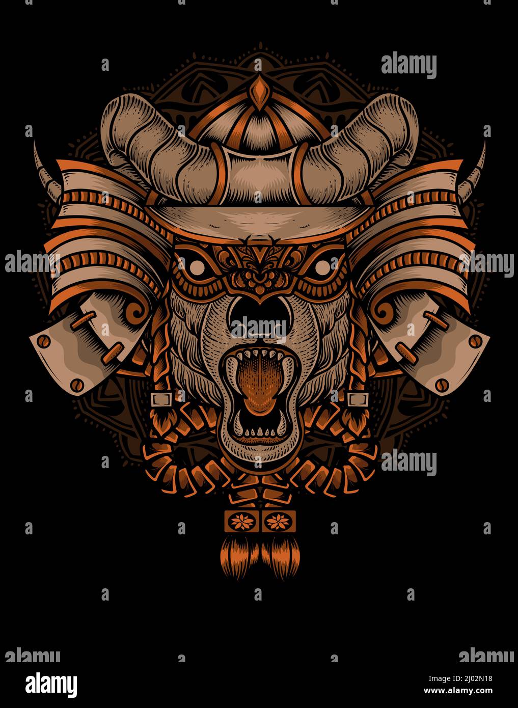 Engraving with mountains Stock Vector Images - Alamy