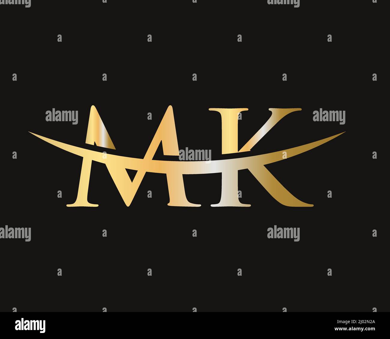 Initial Monogram Letter MK Logo Design Vector. MK Logo Design Template Stock Vector Image & Art ...