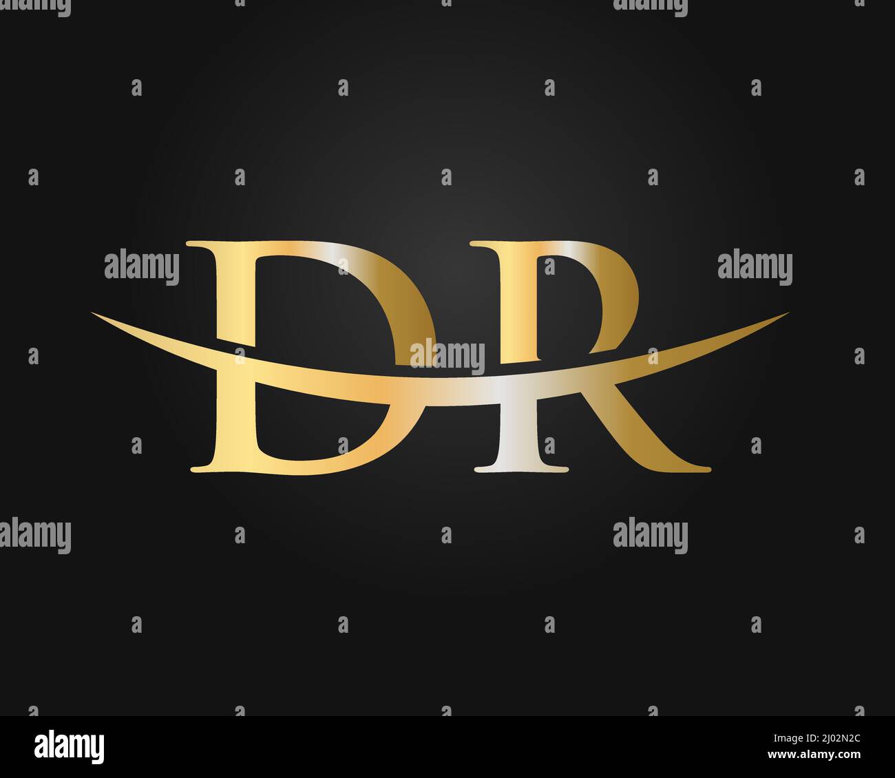 Initial Monogram Letter DR Logo Design Vector. DR Logo Design Template ...