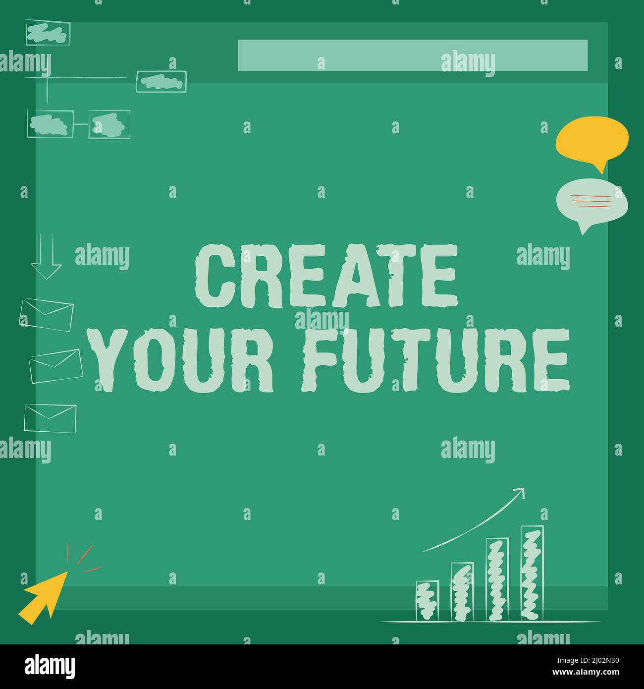Text caption presenting Create Your Future. Business concept Set Target ...