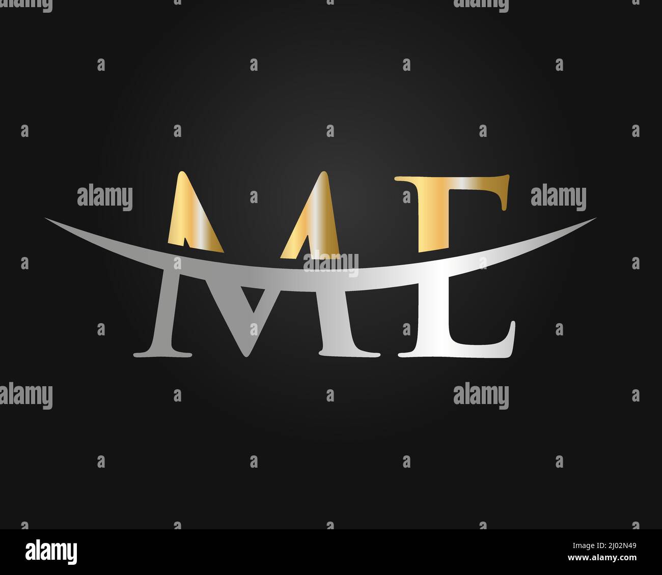 Initial Monogram Letter ME Logo Design Vector. ME Logo Design Template ...