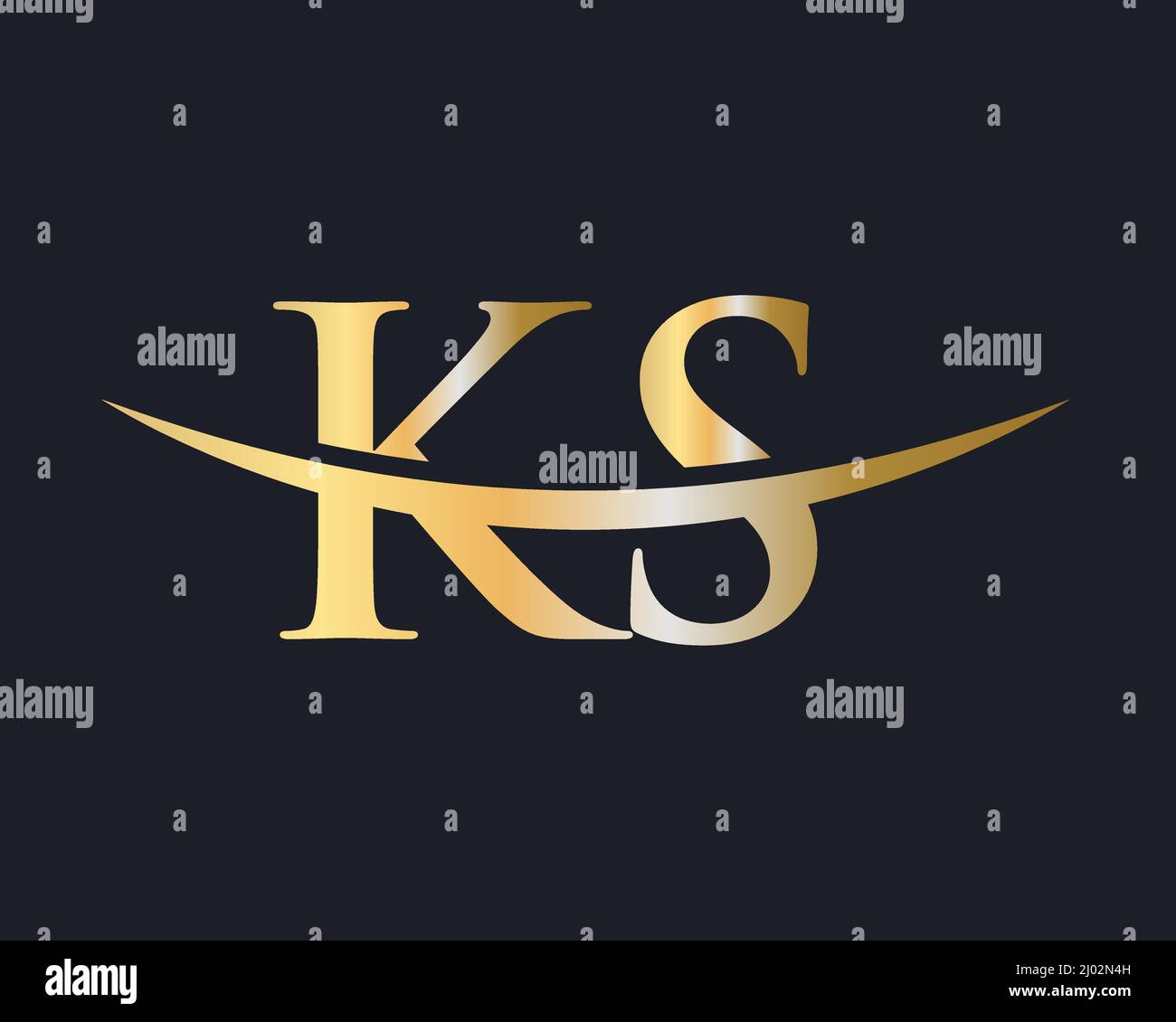 Initial Monogram Letter KS Logo Design Vector. KS Logo Design Template ...