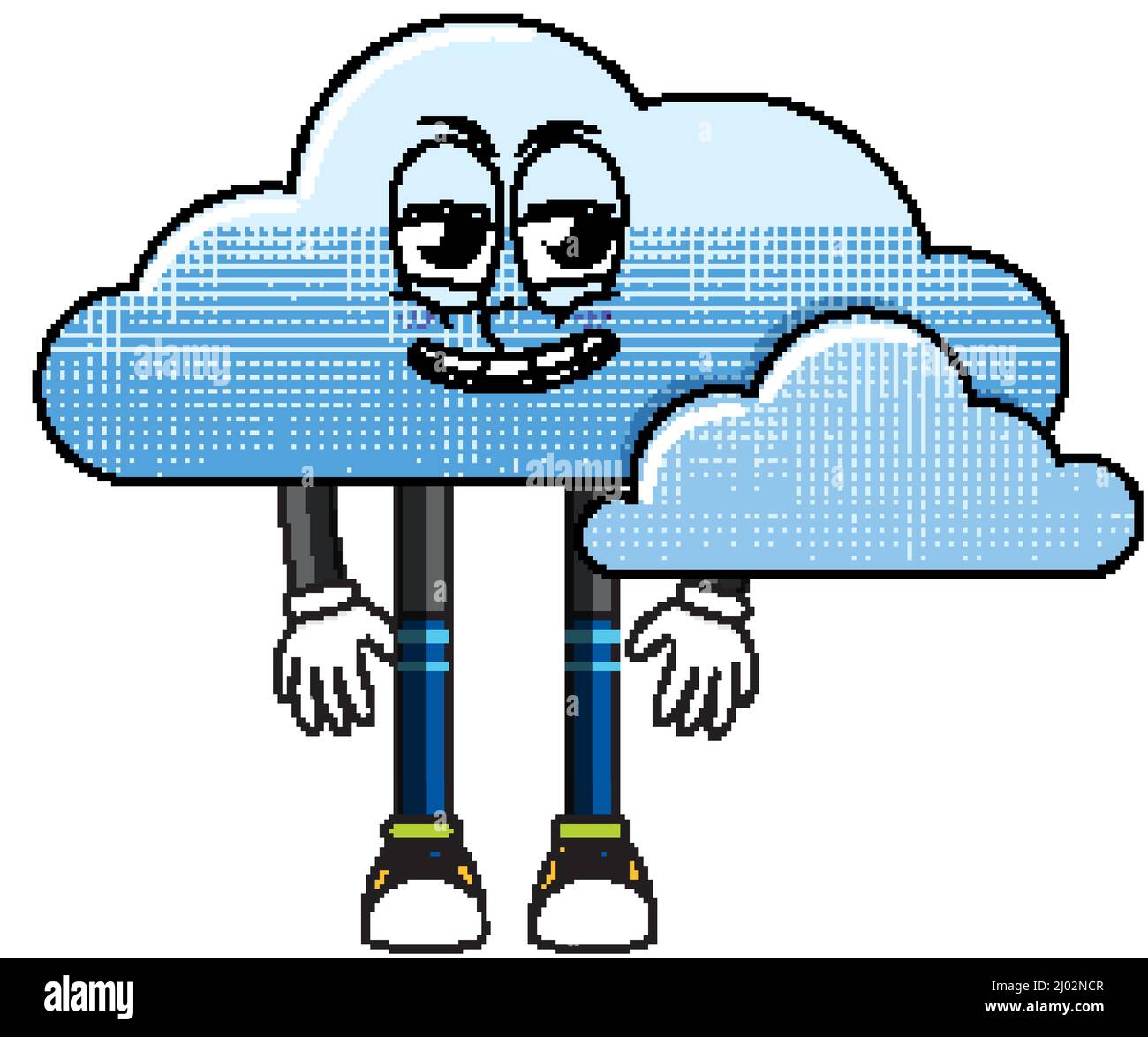 A cloud cartoon character on white background illustration Stock Vector ...