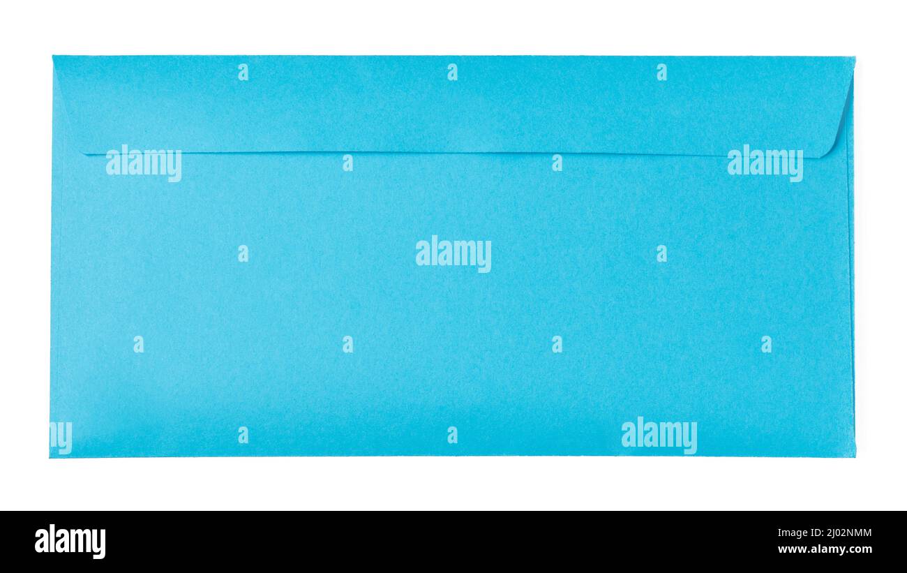 blue envelope isolated on white background Stock Photo - Alamy