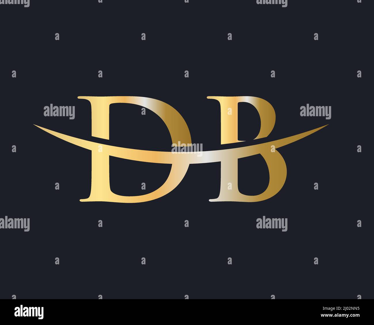 Initial Monogram Letter Db Logo Design Vector Db Logo Design Template