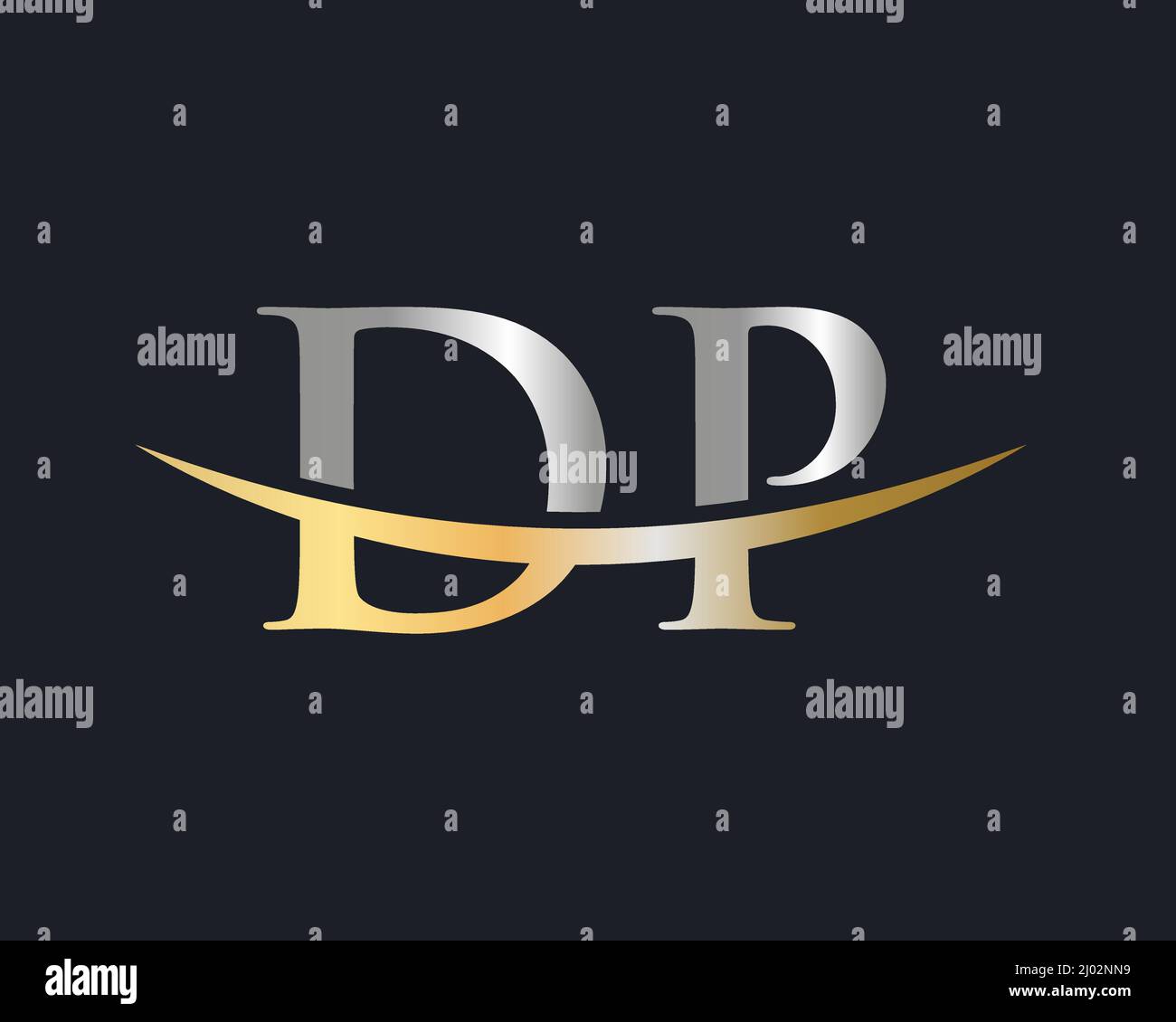 Initial Monogram Letter DP Logo Design Vector. DP Logo Design Template Stock Vector Image & Art ...