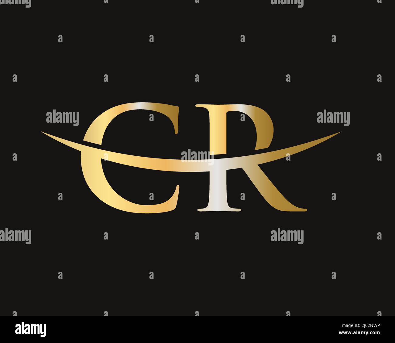 Initial Monogram Letter CR Logo Design Vector. CR Logo Design Template Stock Vector Image & Art ...
