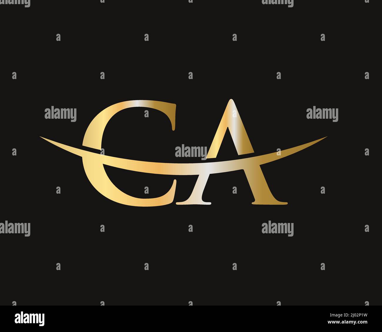 Initial Monogram Letter CA Logo Design Vector. CA Logo Design Template ...