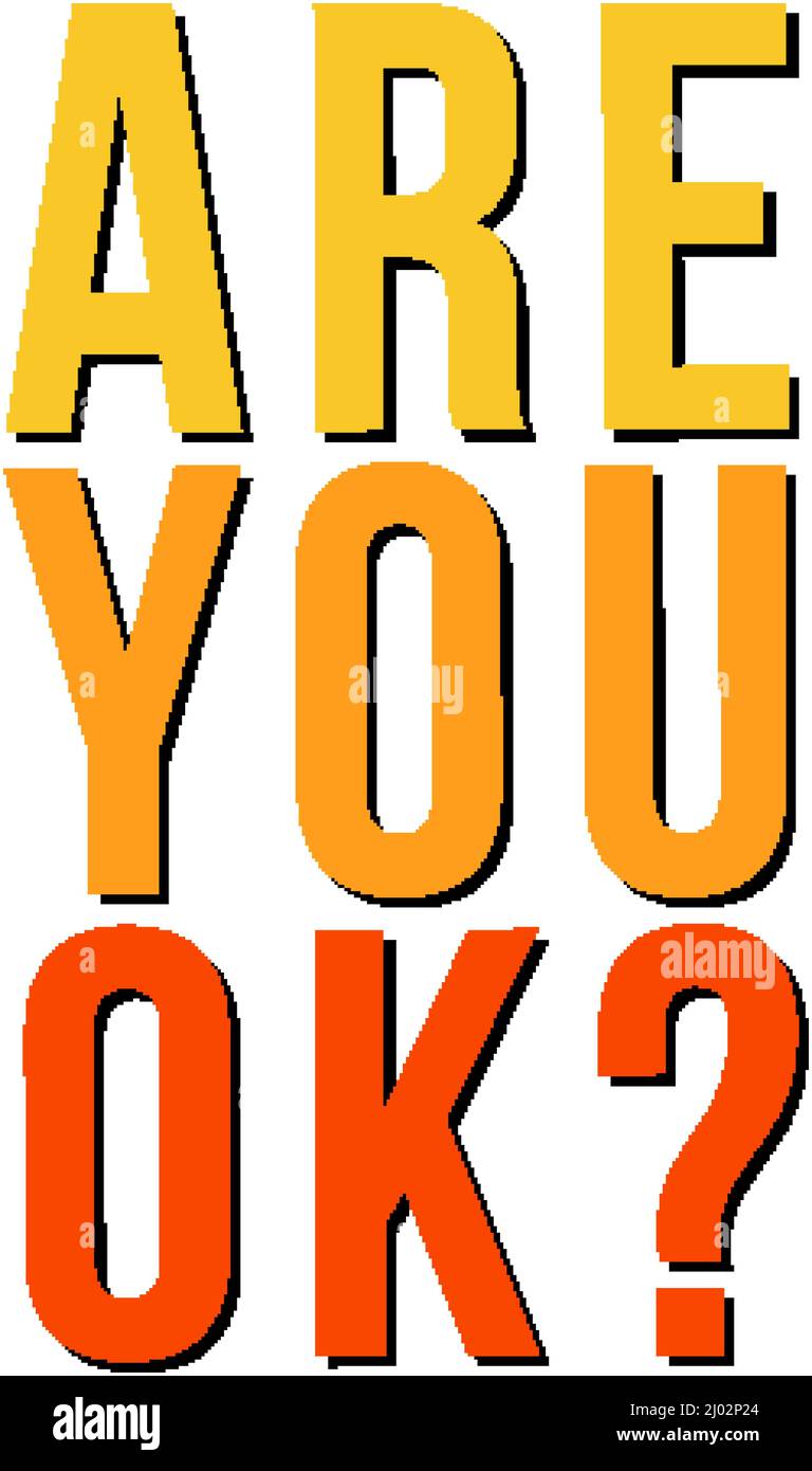 Poster design with word are you ok illustration Stock Vector Image ...