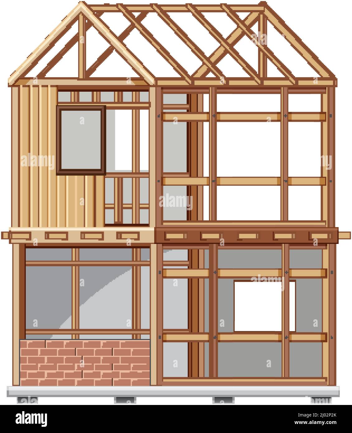 House construction site concept illustration Stock Vector Image & Art ...