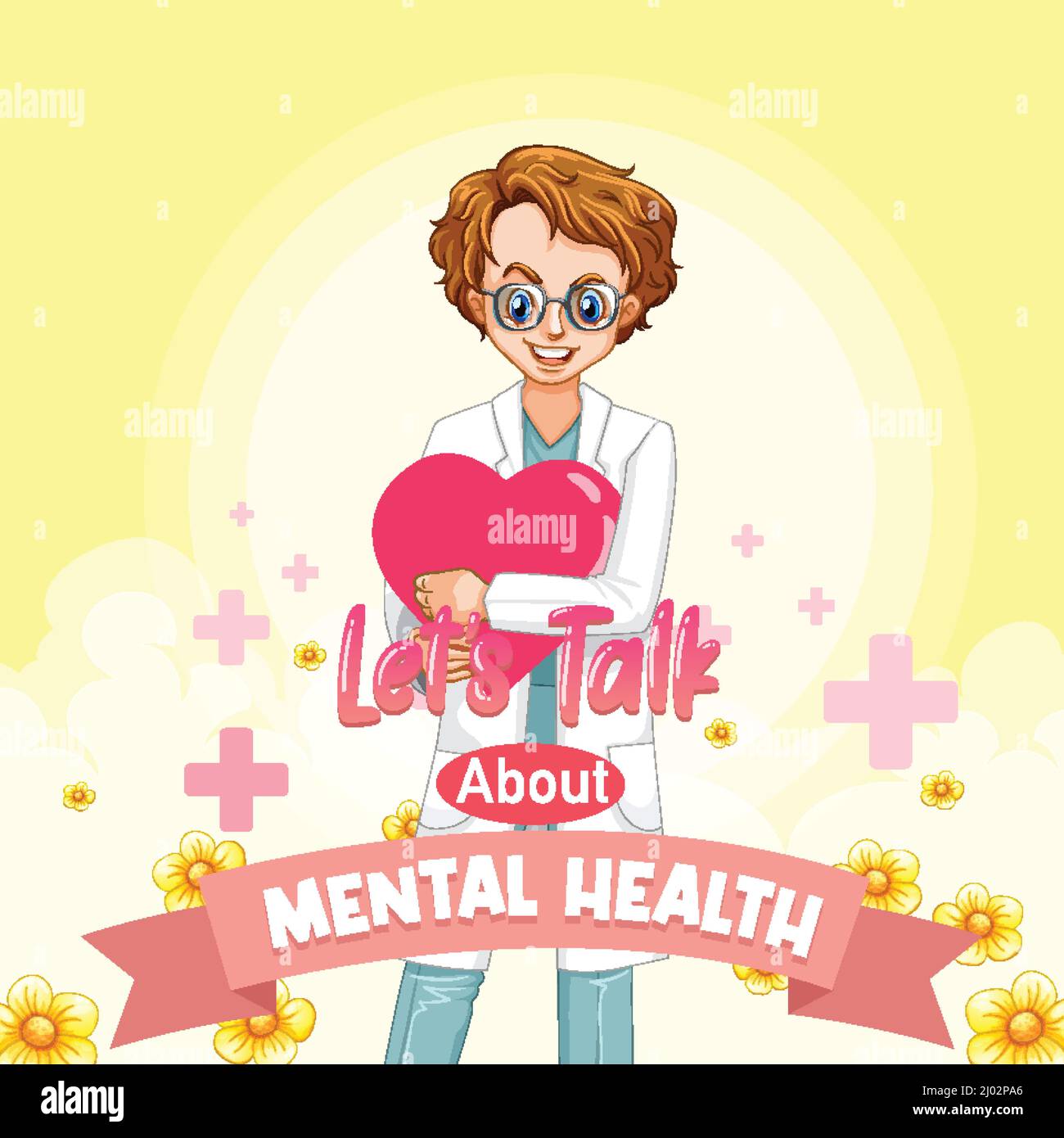 Poster design for talk mental health illustration Stock Vector Image ...