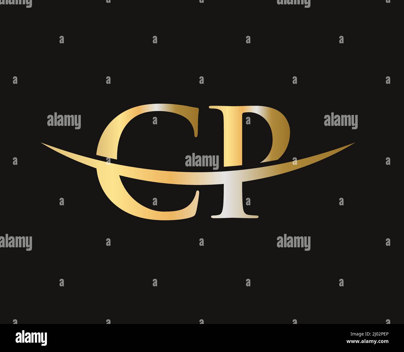 Initial Monogram Letter CP Logo Design Vector. CP Logo Design Template Stock Vector Image & Art ...