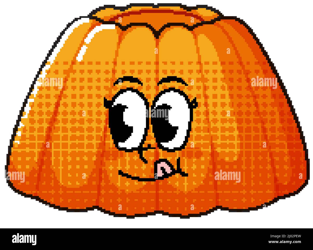 A pudding cartoon character on white background illustration Stock ...