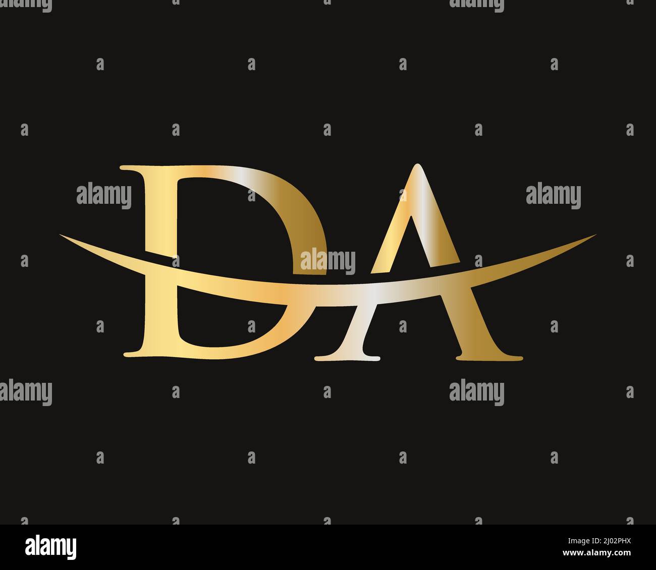 Initial Monogram Letter DA Logo Design Vector. DA Logo Design Template ...