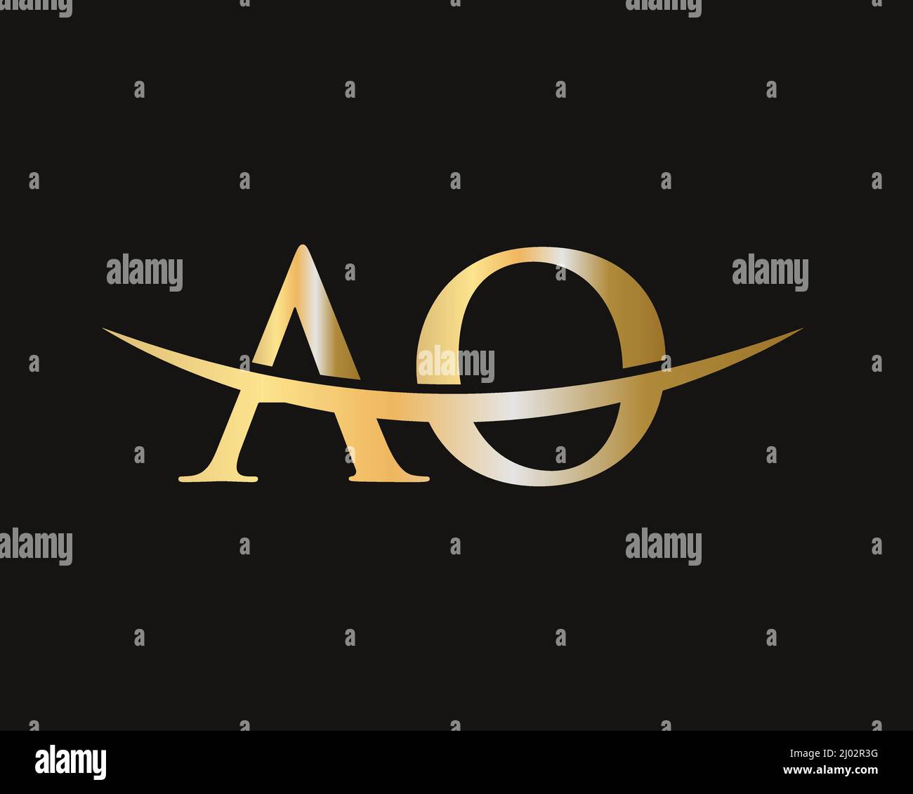 Initial Monogram Letter AO Logo Design Vector. AO Logo Design Template ...