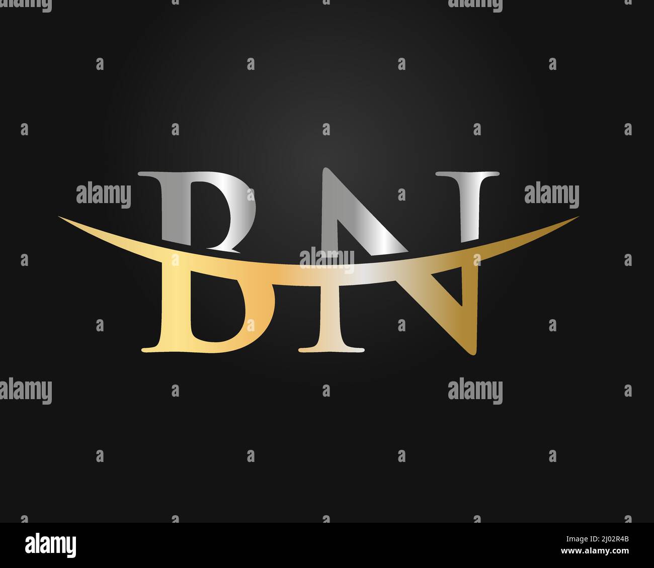 Initial Monogram Letter BN Logo Design Vector. BN Logo Design Template ...