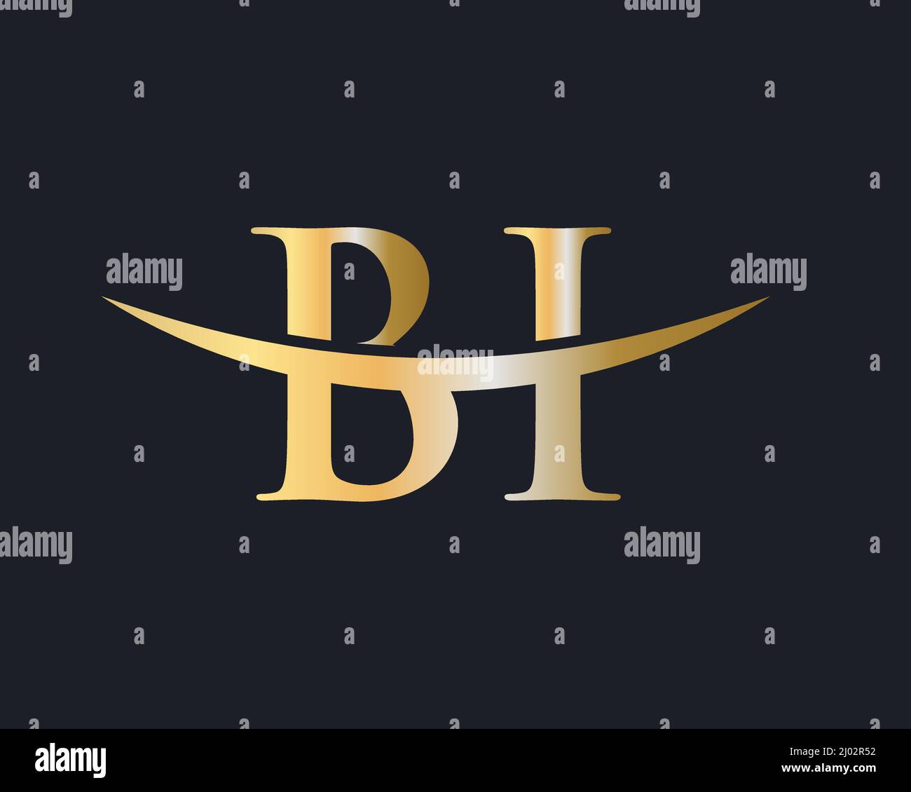 Initial Monogram Letter BI Logo Design Vector. BI Logo Design Template ...