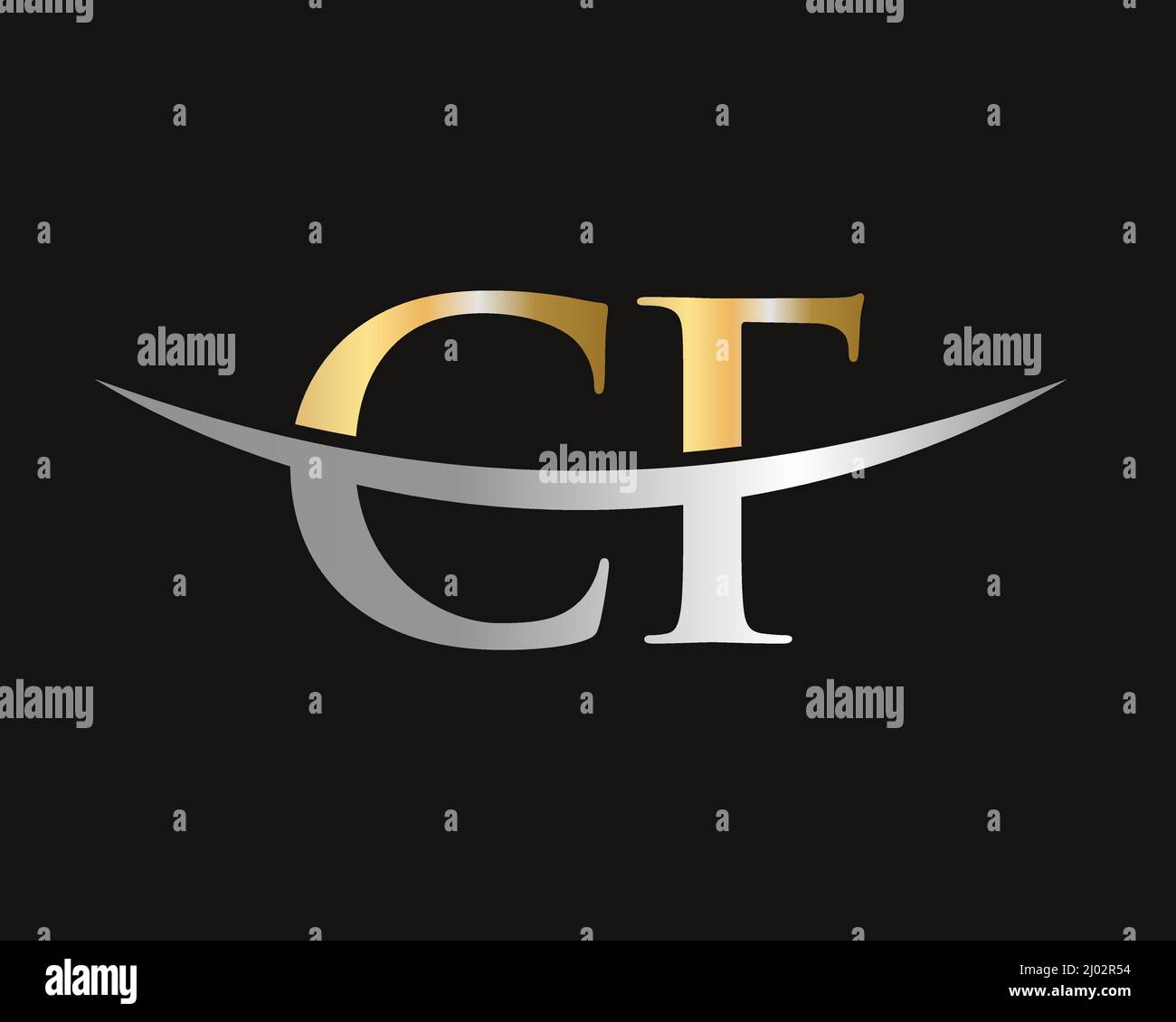 Initial Monogram Letter CF Logo Design Vector. CF Logo Design Template ...