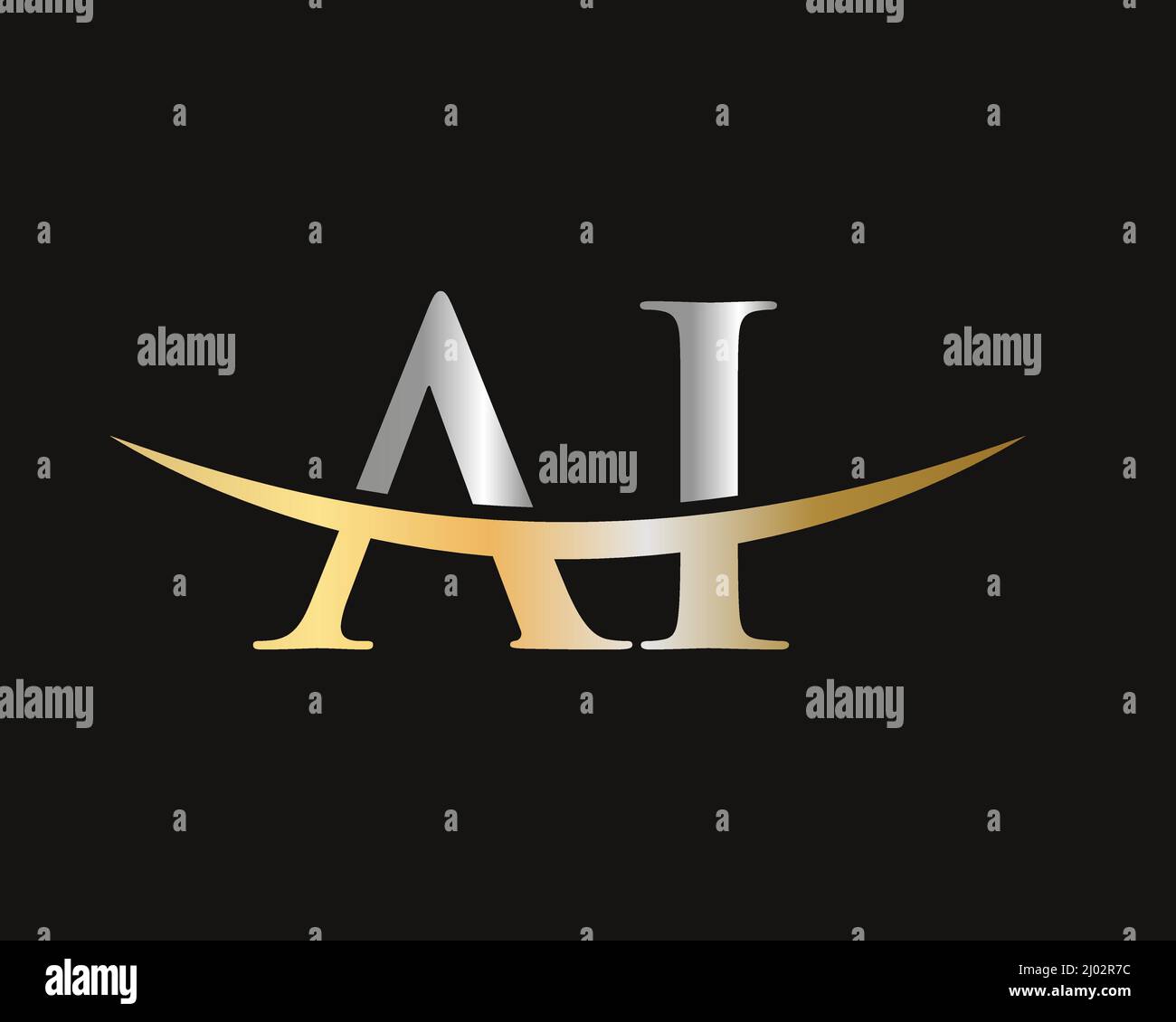 Initial Monogram Letter AI Logo Design Vector. AI Logo Design Template ...