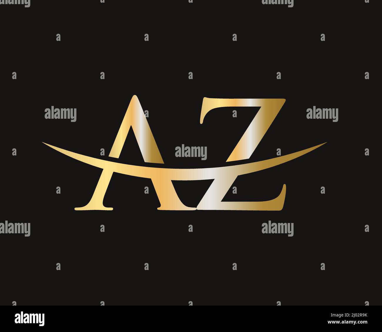 Initial Monogram Letter AZ Logo Design Vector. AZ Logo Design Template ...