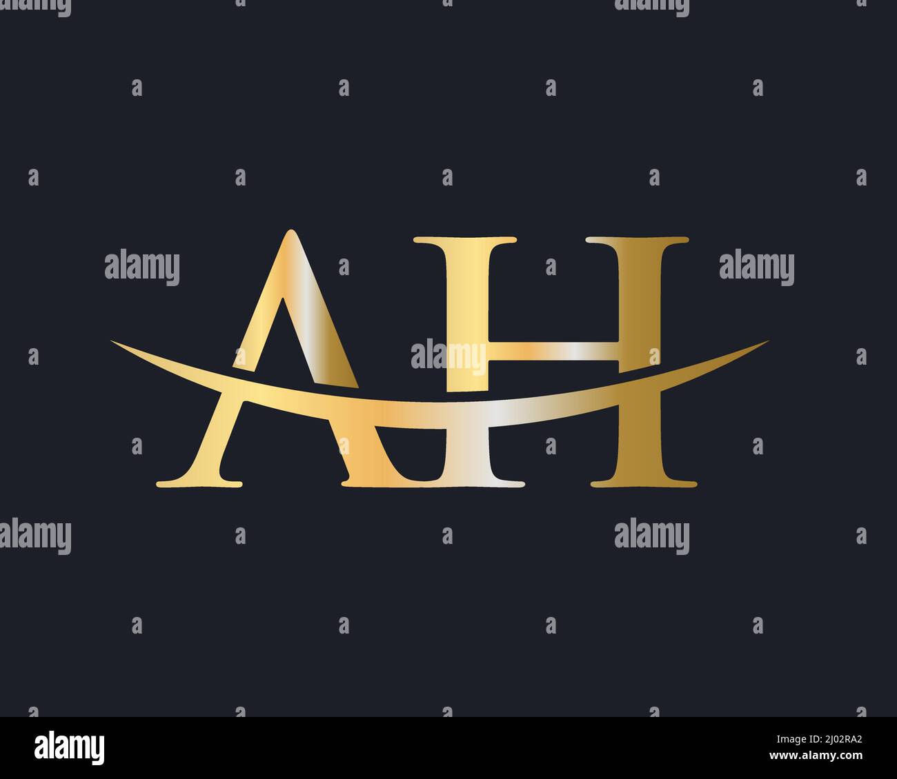 Initial Monogram Letter AH Logo Design Vector. AH Logo Design Template ...