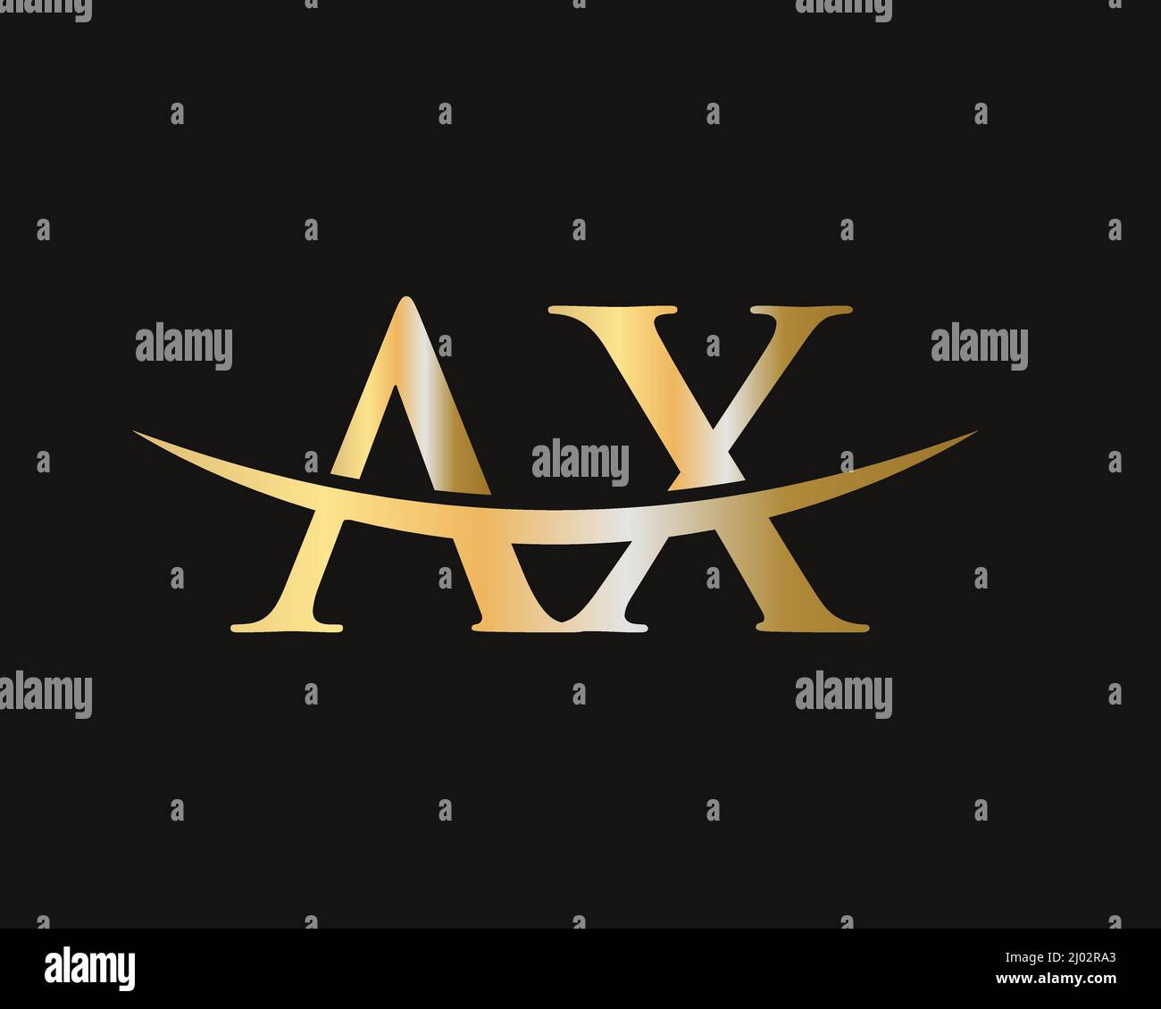 Initial Monogram Letter AX Logo Design Vector. AX Logo Design Template ...