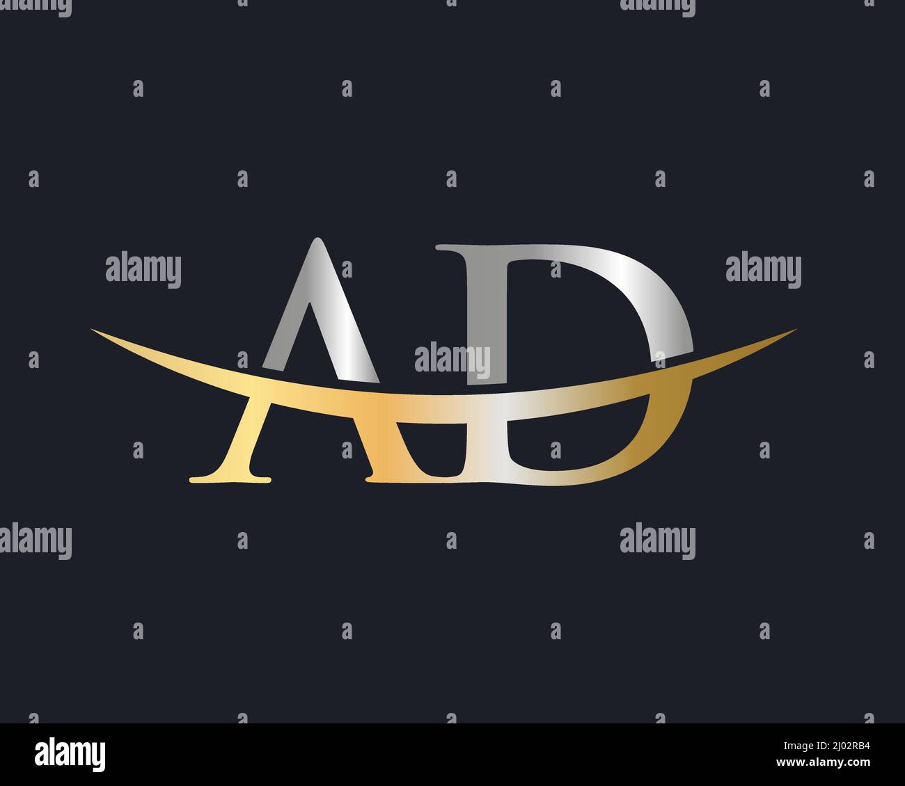 Initial Monogram Letter AD Logo Design Vector. AD Logo Design Template ...