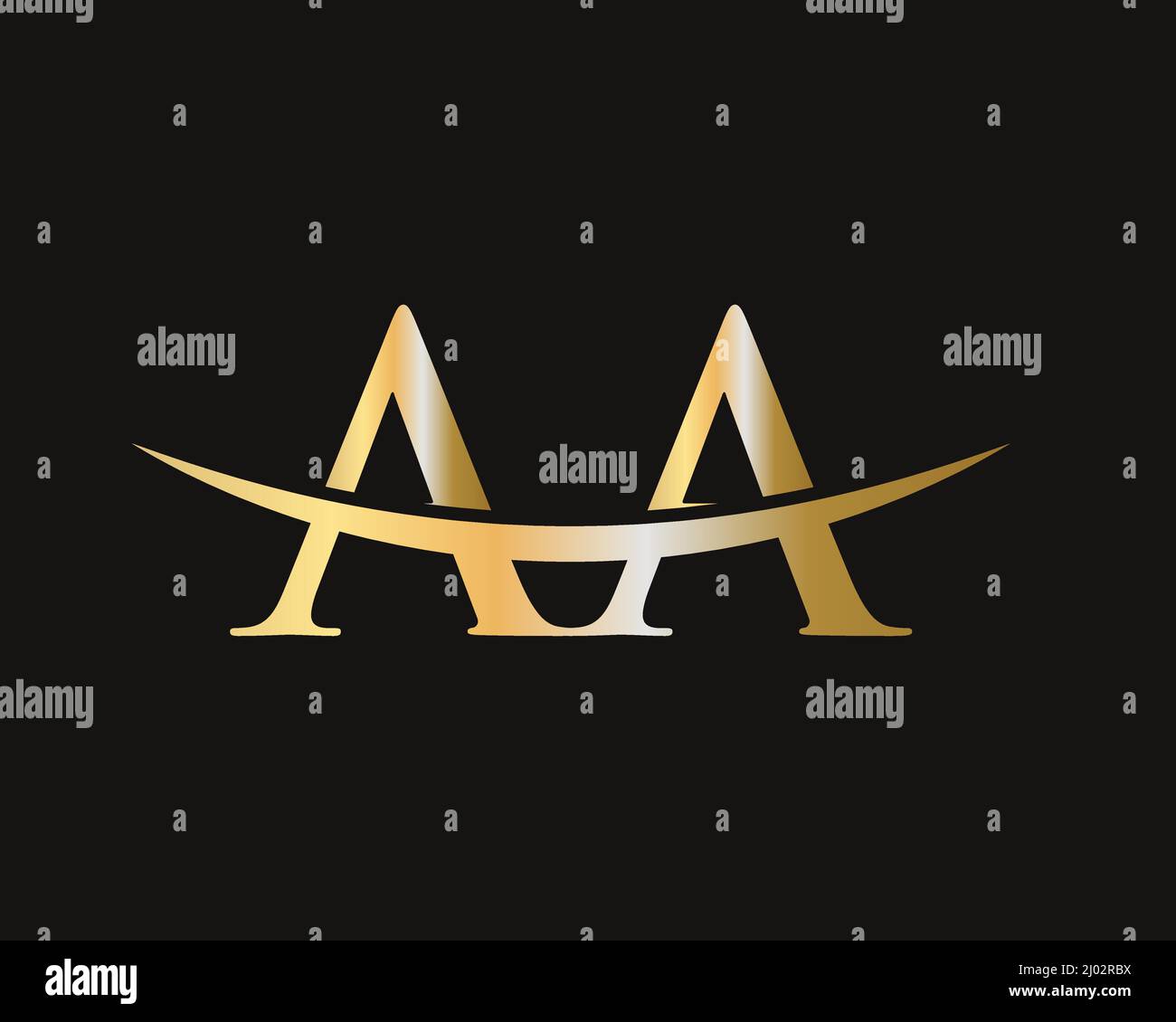 Initial Monogram Letter AA Logo Design Vector. AA Logo Design Template ...
