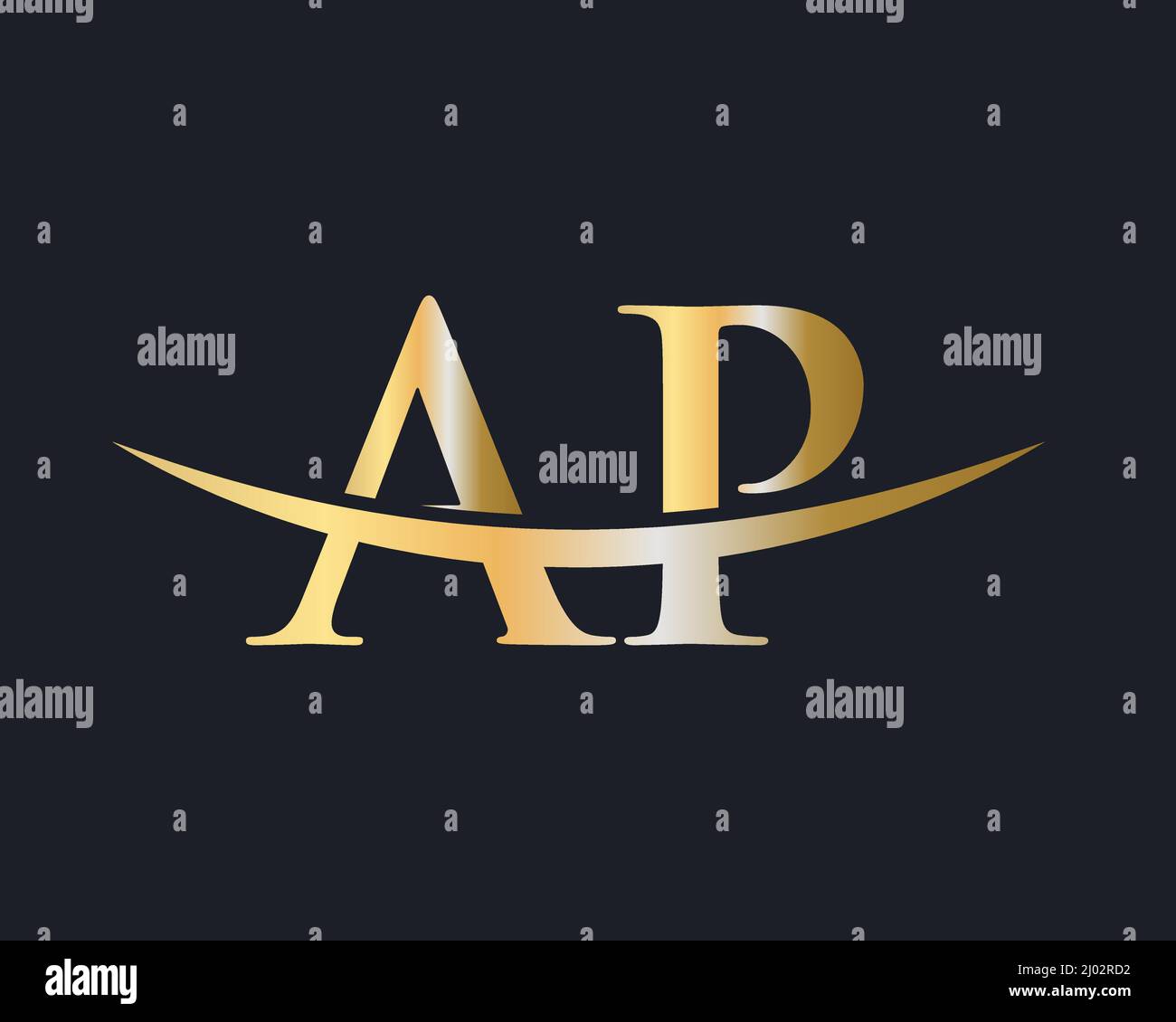 Initial Monogram Letter AP Logo Design Vector. AP Logo Design Template ...