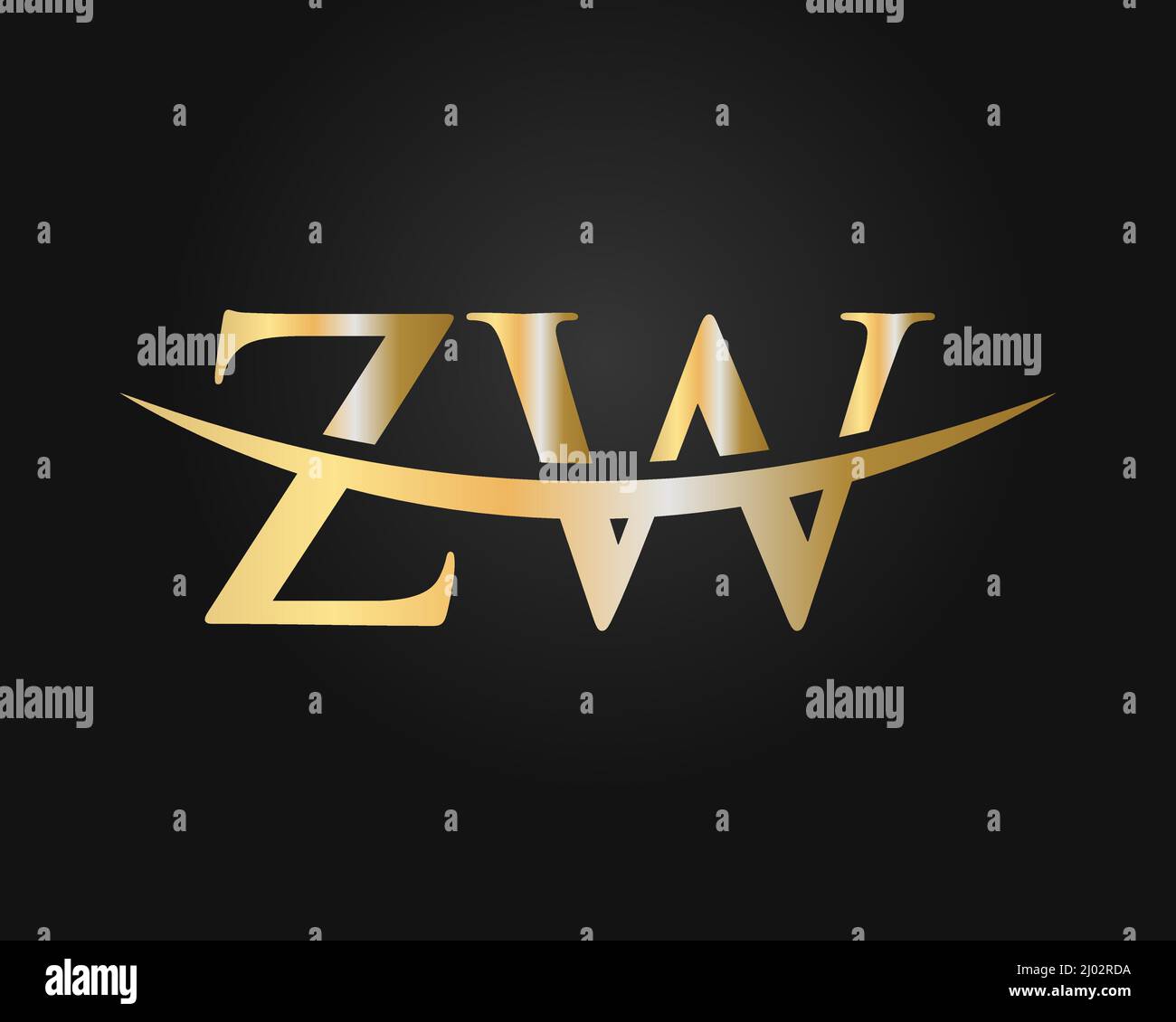 Initial Monogram Letter ZW Logo Design Vector. ZW Logo Design Template ...