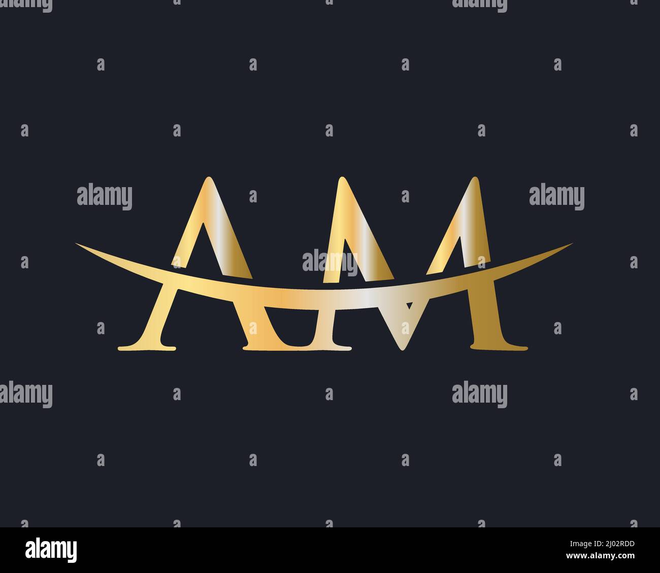 Initial Monogram Letter AM Logo Design Vector. AM Logo Design Template ...